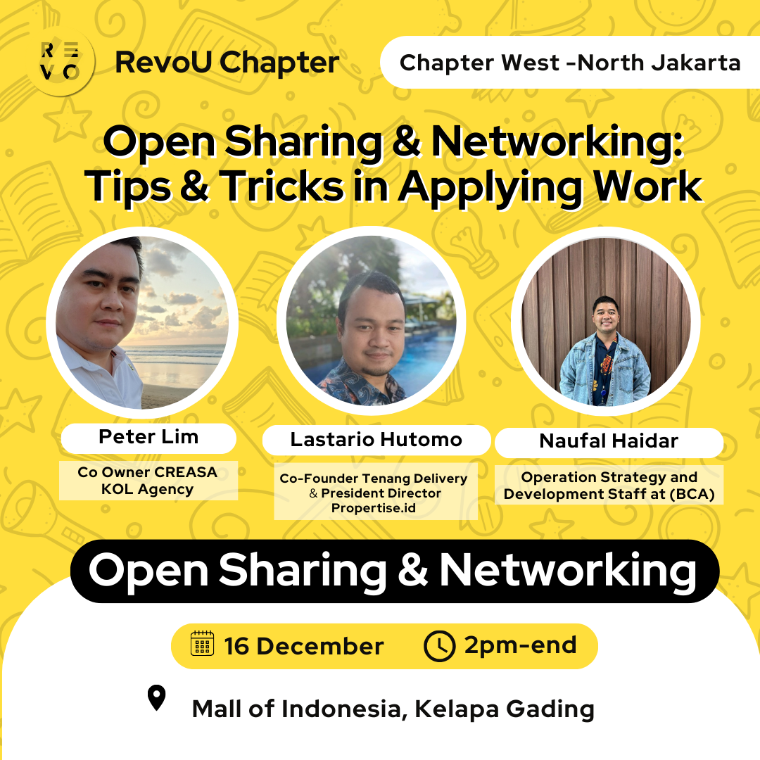 Open Sharing & Networking: Tips & Tricks in Applying Work | RevoU